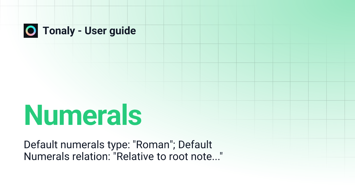 Numerals | Tonaly - User guide