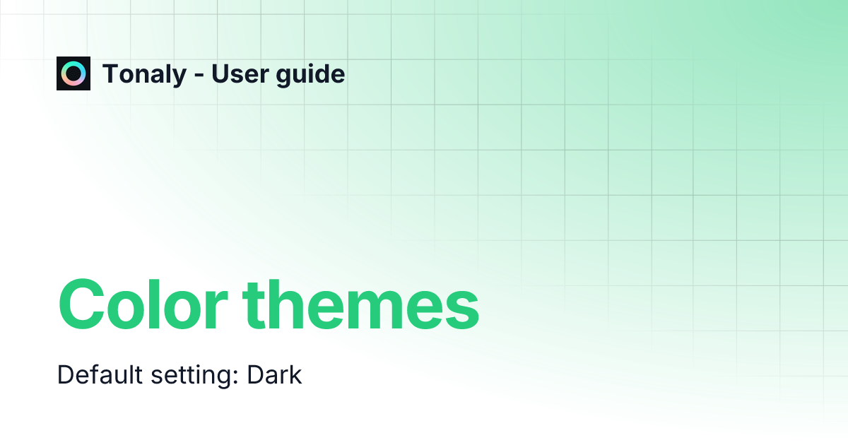 Color themes | Tonaly - User guide