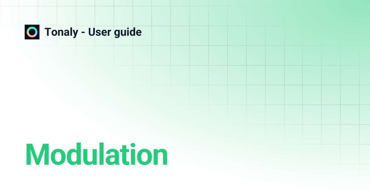 Modulation | Tonaly - User guide