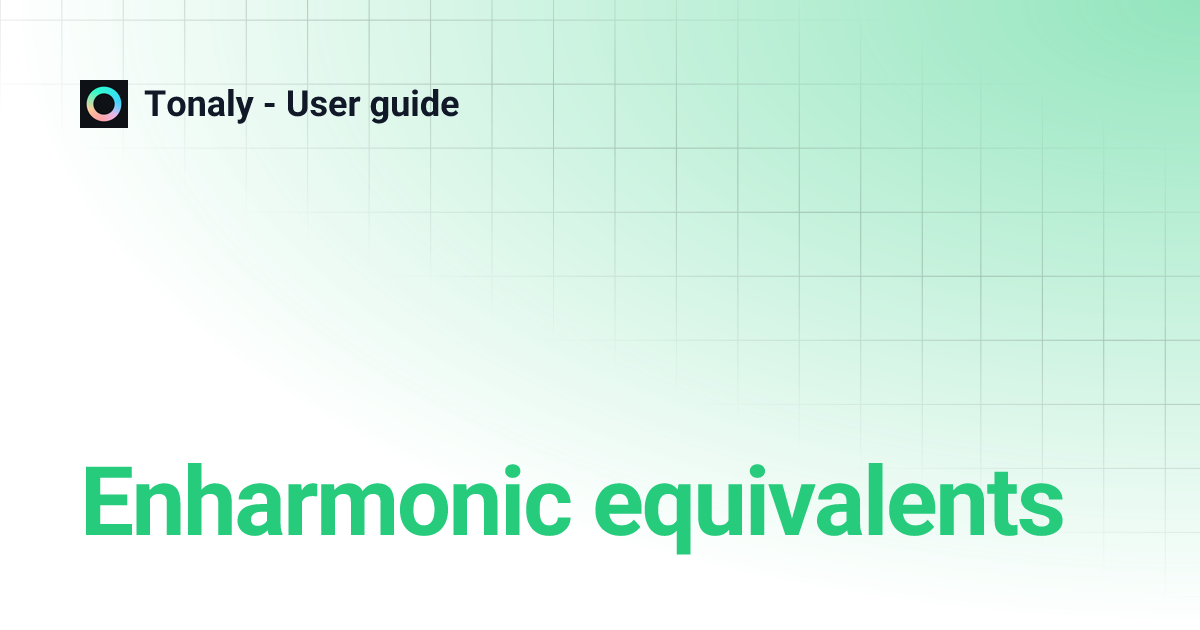 Enharmonic equivalents | Tonaly - User guide